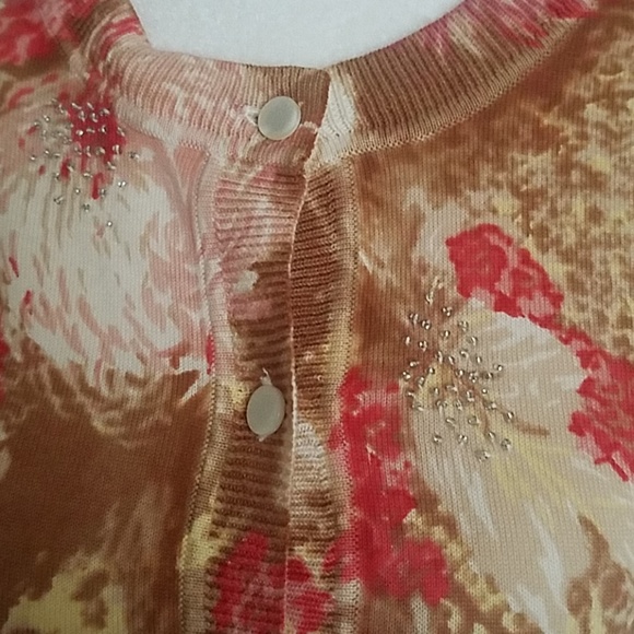 Talbots | Sweaters | Talbots Beaded Floral Cardigan | Poshmark